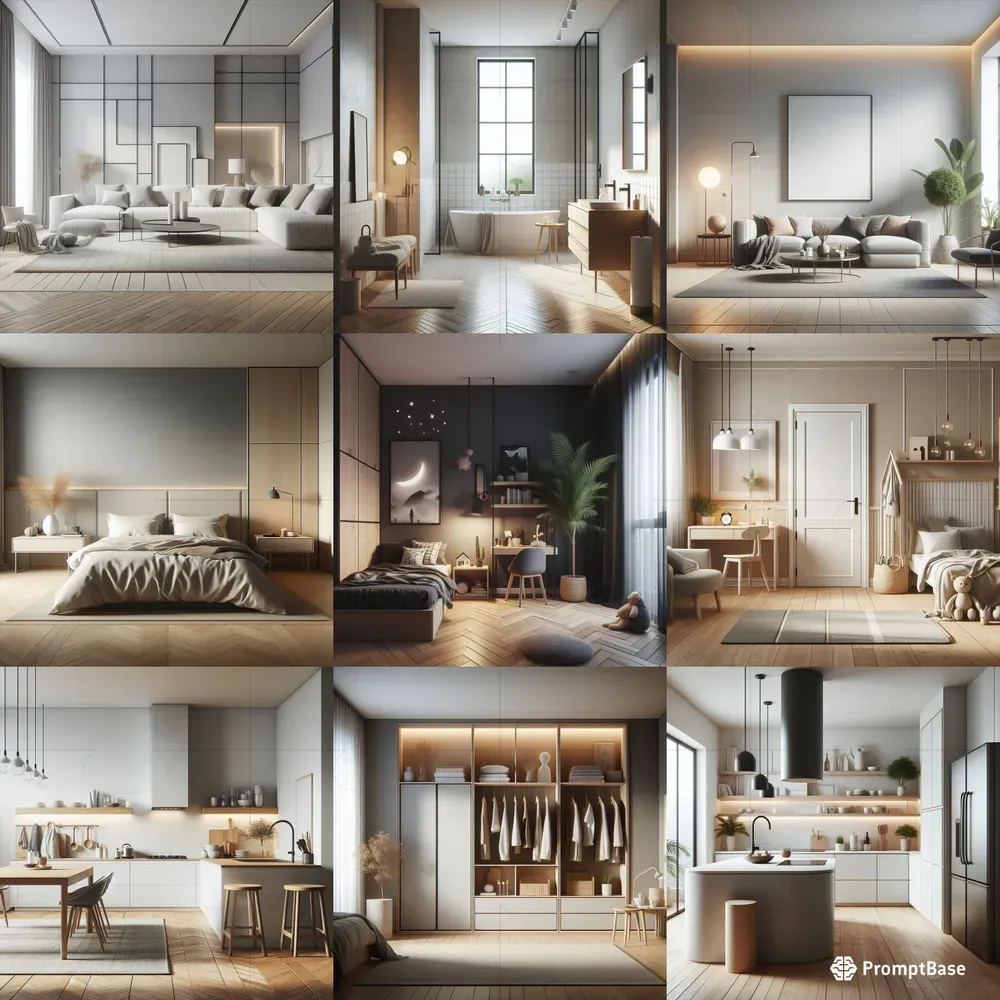 Minimalistic Rooms DALL·E Prompt | PromptBase