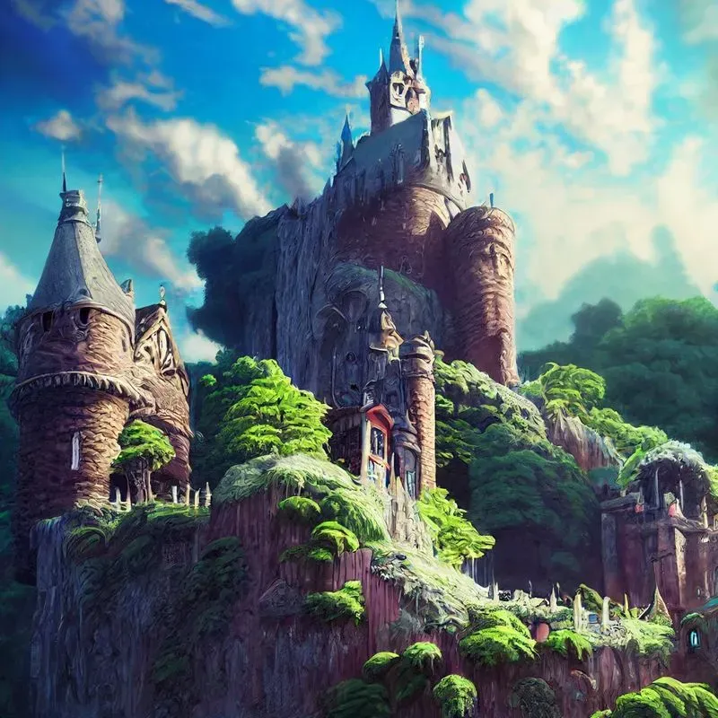 Majestic Epic Fantasy Castles Midjourney Prompt | PromptBase