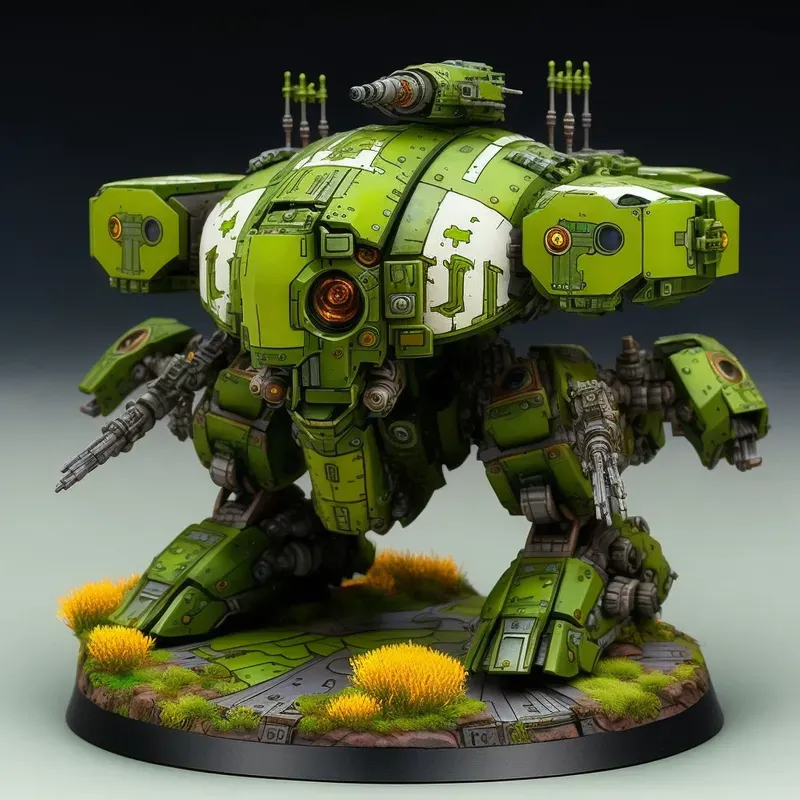 Mechwarrior Tabletop Model Miniatures Midjourney Prompt | PromptBase