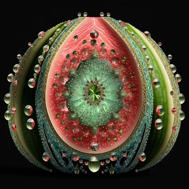 Jewelled Glass Fruits Midjourney Prompt | PromptBase