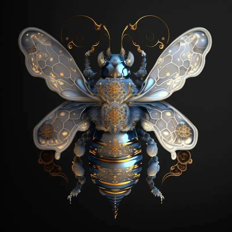 Intricate Porcelain Insect Sculptures Midjourney Prompt | PromptBase