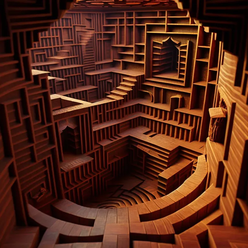 Mc Escher Optical Illusion Architectures Midjourney Prompt | PromptBase