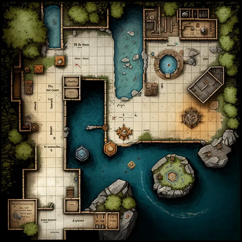 Dungeons And Dragons Tactics Battle Maps Midjourney Prompt | PromptBase