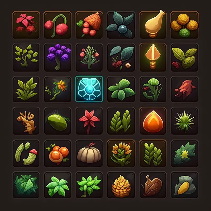 Game Fantasy RPG Inventory Items Midjourney Prompt | PromptBase