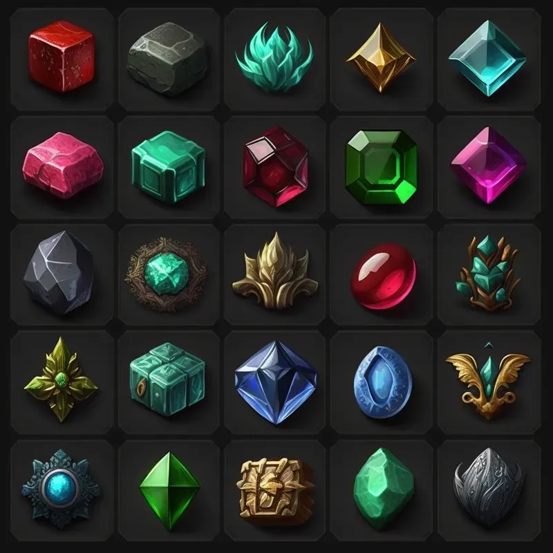 Game Fantasy RPG Inventory Items Midjourney Prompt | PromptBase