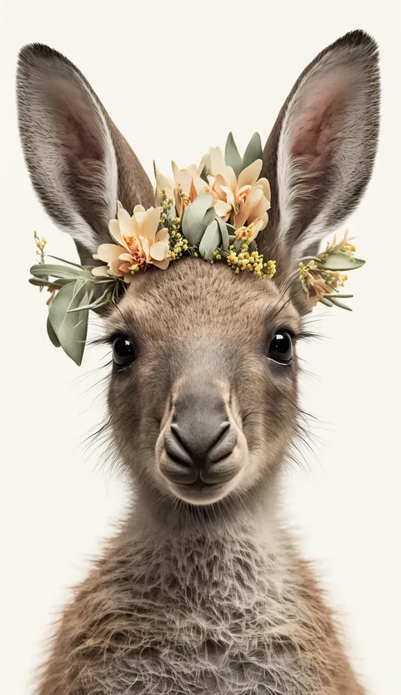 Cute Flower Crown Animals Midjourney Prompt | PromptBase