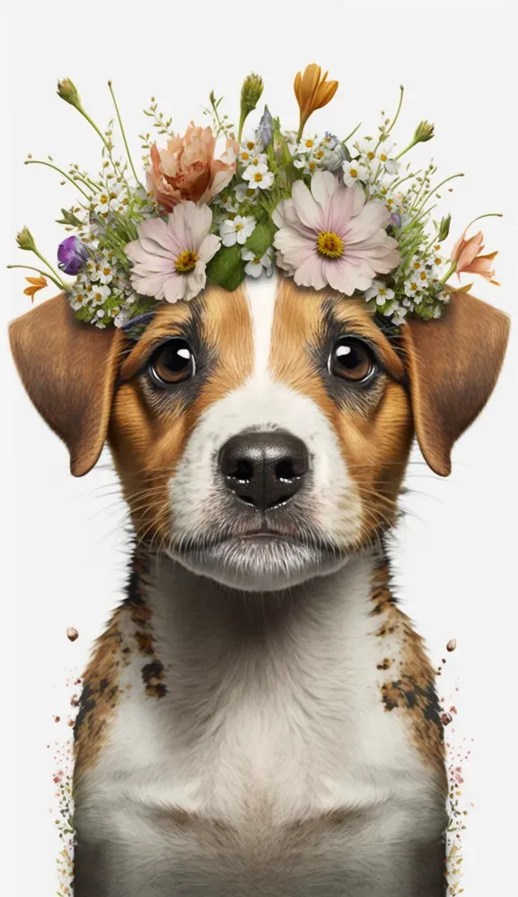 Cute Flower Crown Animals Midjourney Prompt | PromptBase