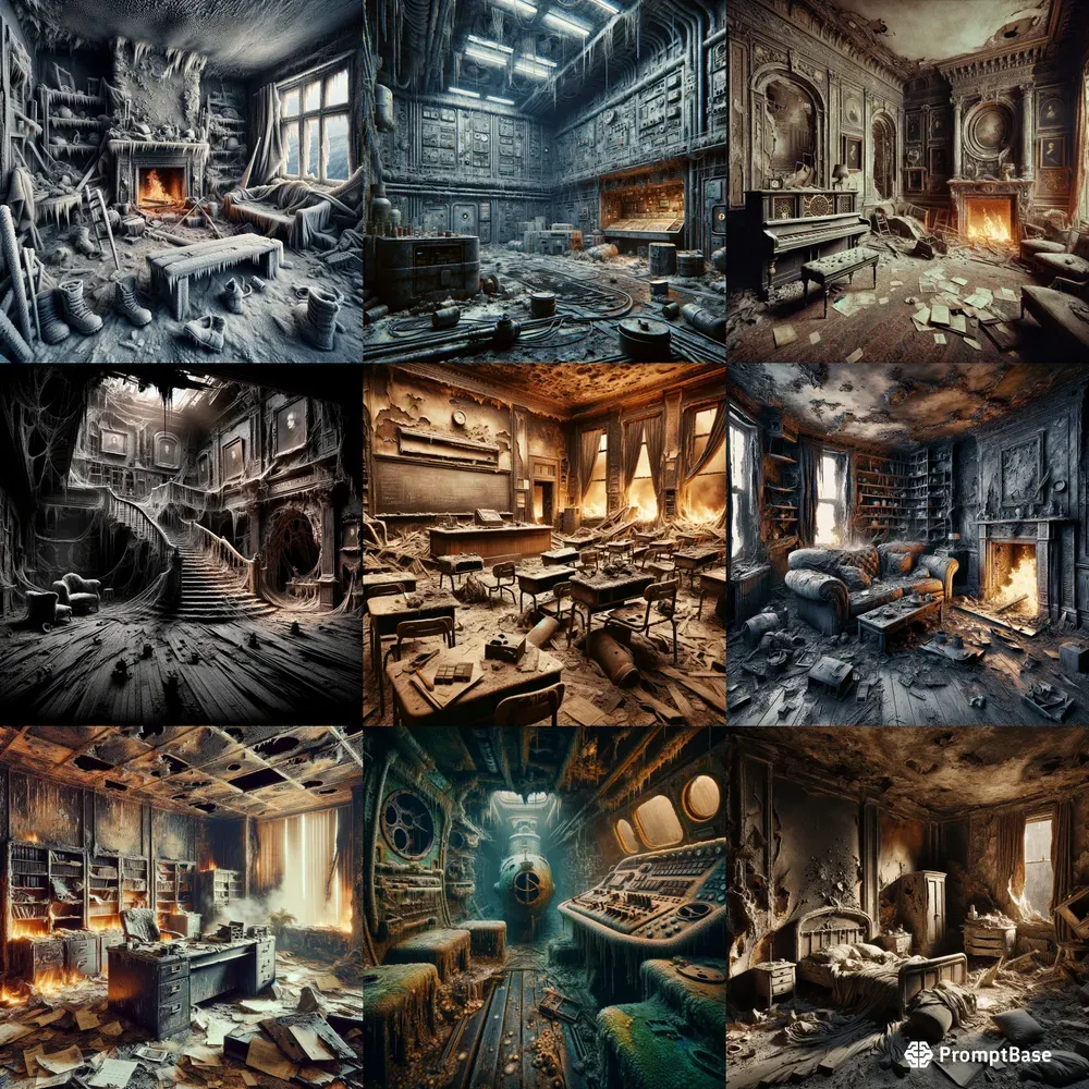 Fallout Fantasy Scenes Demolition Photos DALL·E Prompt | PromptBase