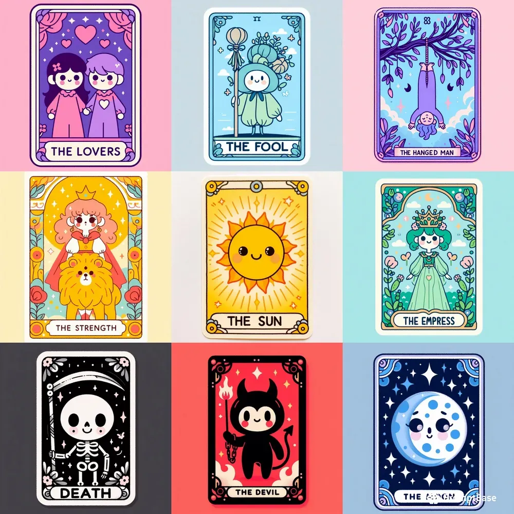 Cute Tarot Cards DALL·E Prompt | PromptBase