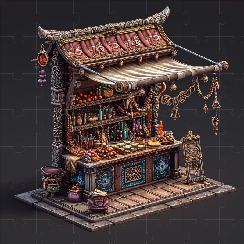 Isometric Fantasy Buildings Midjourney Prompt | PromptBase