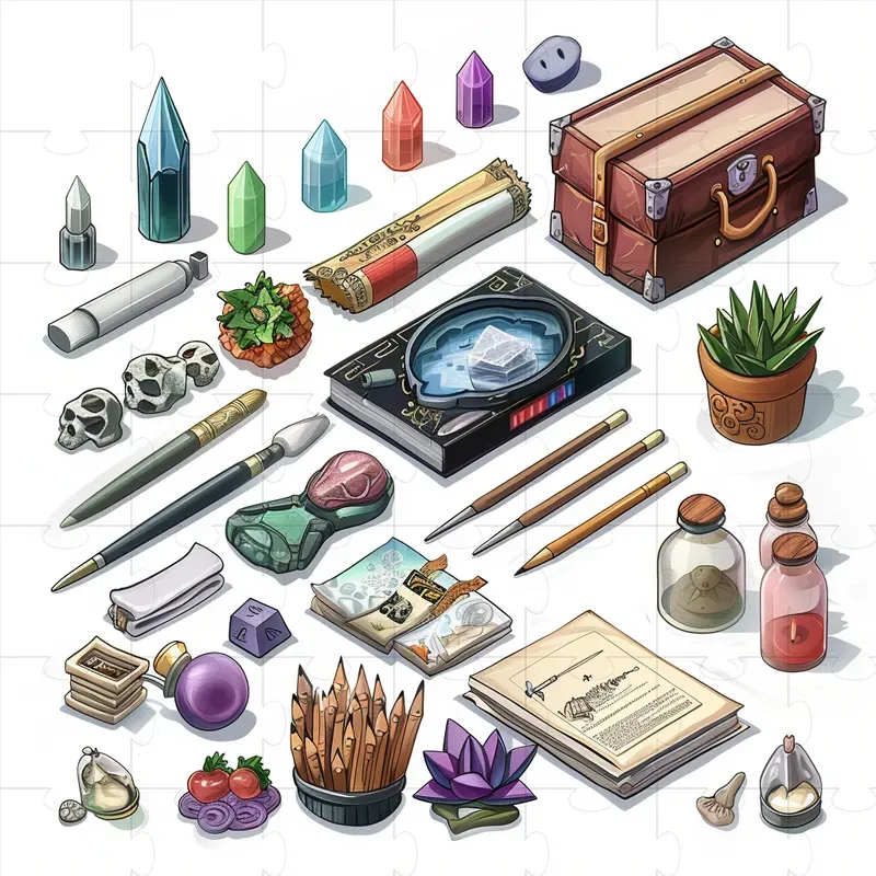 Isometric Fantasy Mundane Items Midjourney Prompt | PromptBase