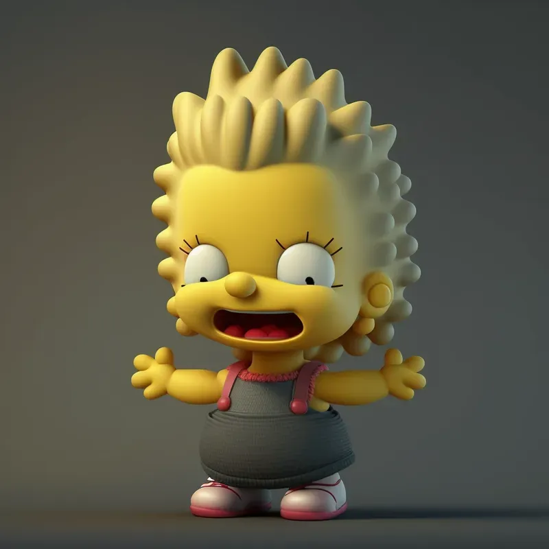 Baby Simpson Characters 3D Midjourney Prompt | PromptBase