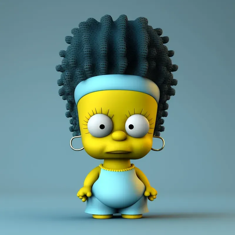 Baby Simpson Characters 3D Midjourney Prompt | PromptBase