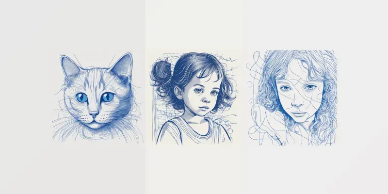 Drawings With Blue Ink Pens Stable Diffusion Prompt | PromptBase