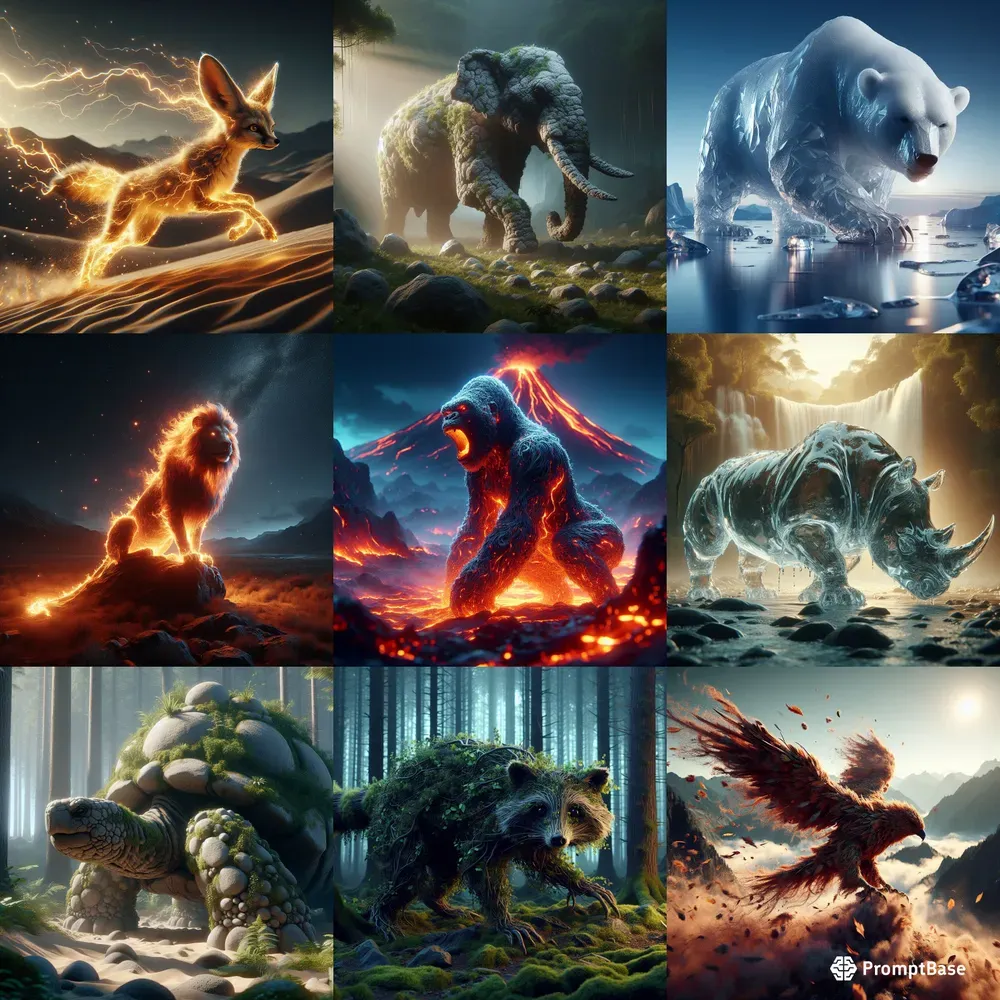 Elemental Beasts DALL·E Prompt | PromptBase