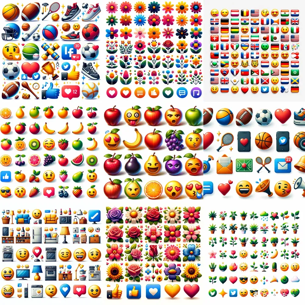 Social Media Emojis DALL·E Prompt | PromptBase