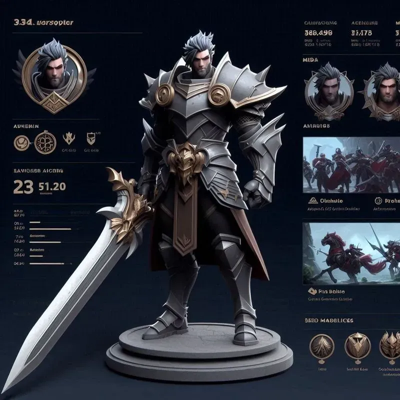 League Of Legends Character Stat Sheet DALL·E Prompt | PromptBase