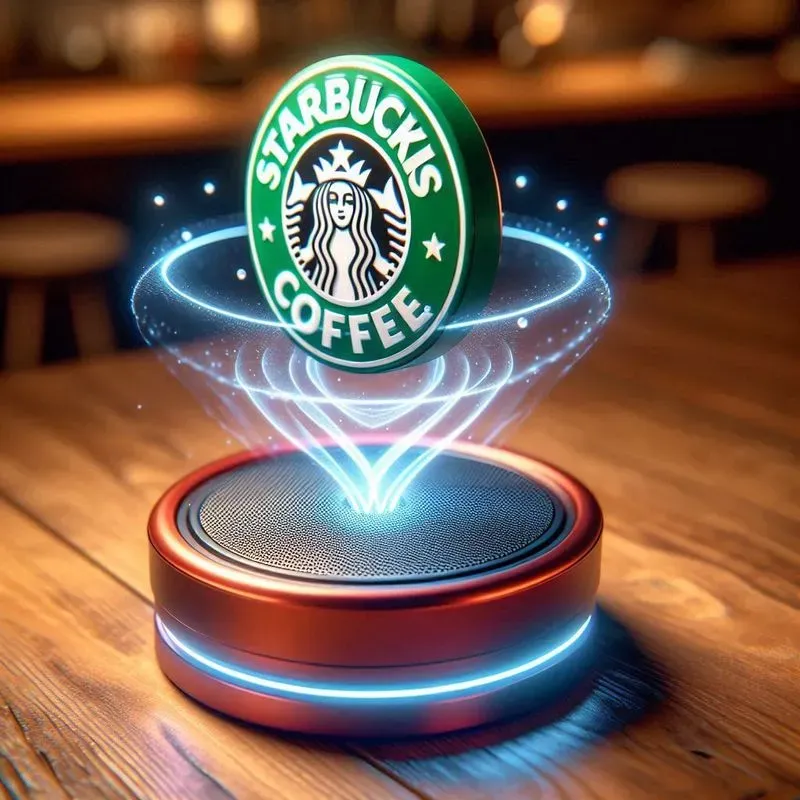 3D Levitating Logo Displays DALL·E Prompt | PromptBase