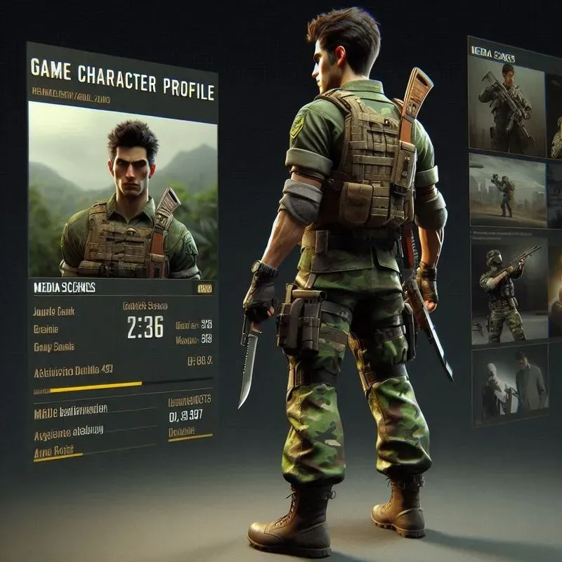 Call Of Duty Character Profile Statsheets DALL·E Prompt | PromptBase