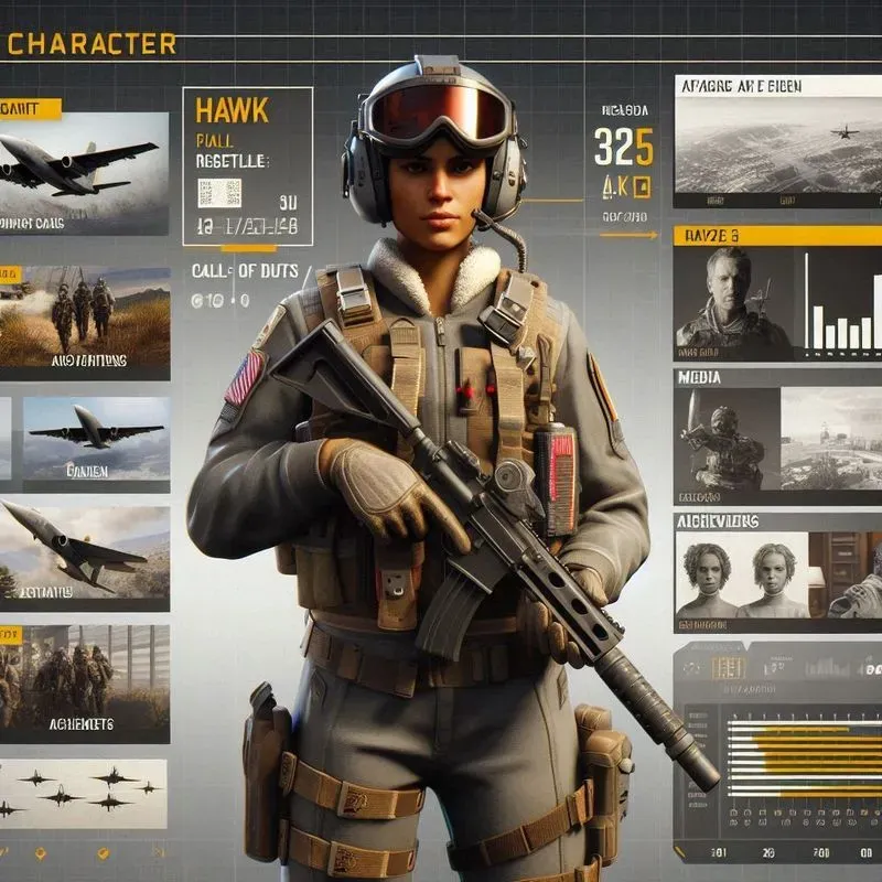 Call Of Duty Character Profile Statsheets DALL·E Prompt | PromptBase