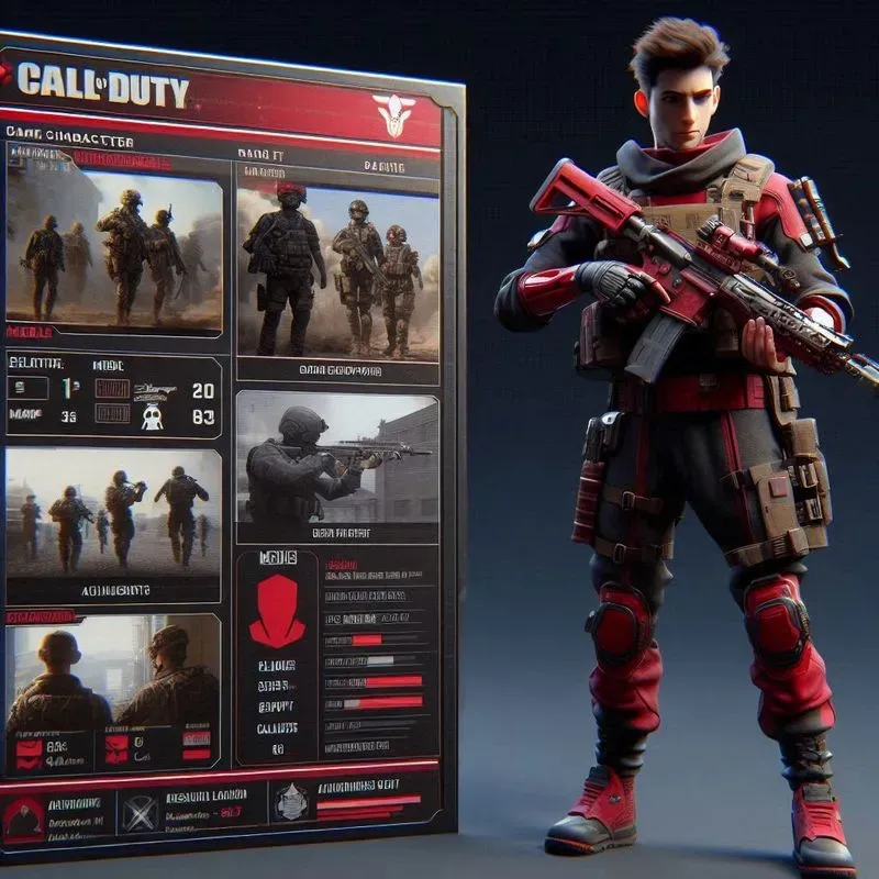 Call Of Duty Character Profile Statsheets DALL·E Prompt | PromptBase