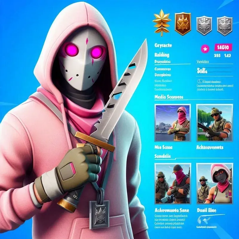Fortnite Character Profile Stat Sheets DALL·E Prompt | PromptBase