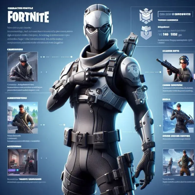 Fortnite Character Profile Stat Sheets DALL·E Prompt | PromptBase