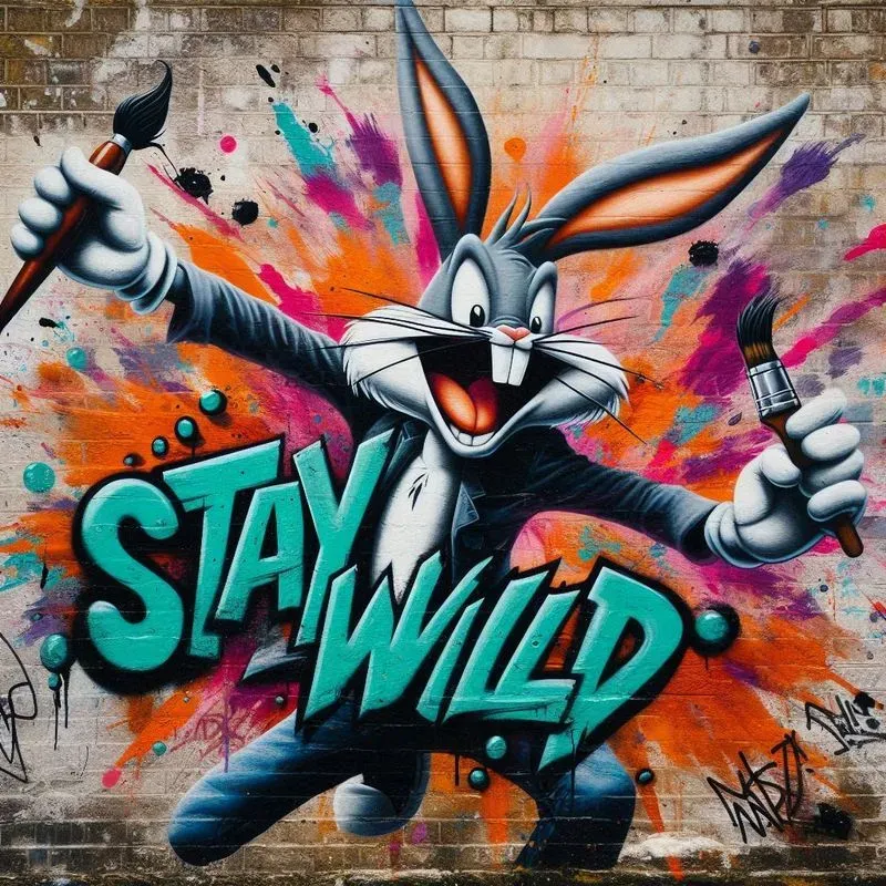 Graffiti Street Art Characters DALL·E Prompt | PromptBase