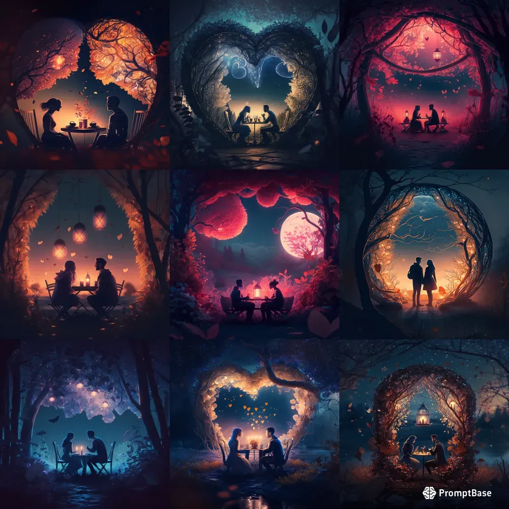 Valentines Day Nature Date Midjourney Prompt | PromptBase