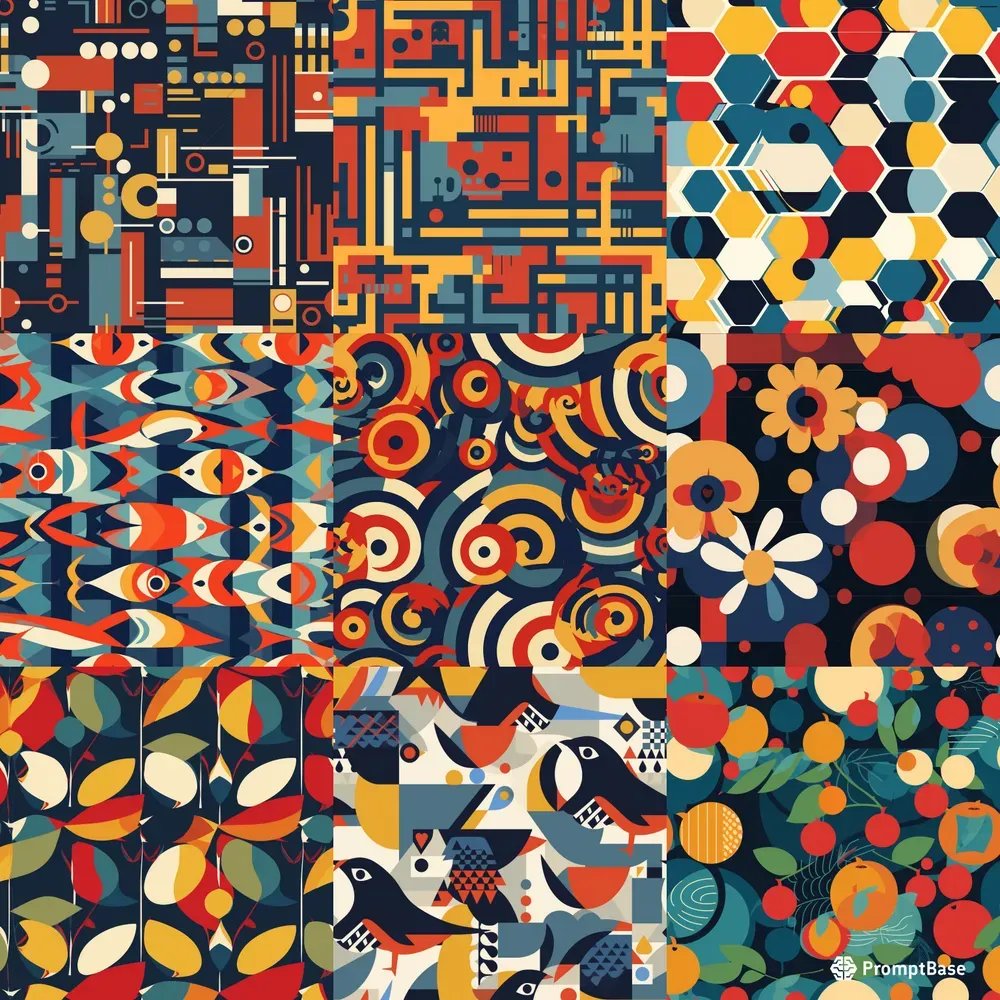 Bauhaus Style Patterns Midjourney Prompt | PromptBase