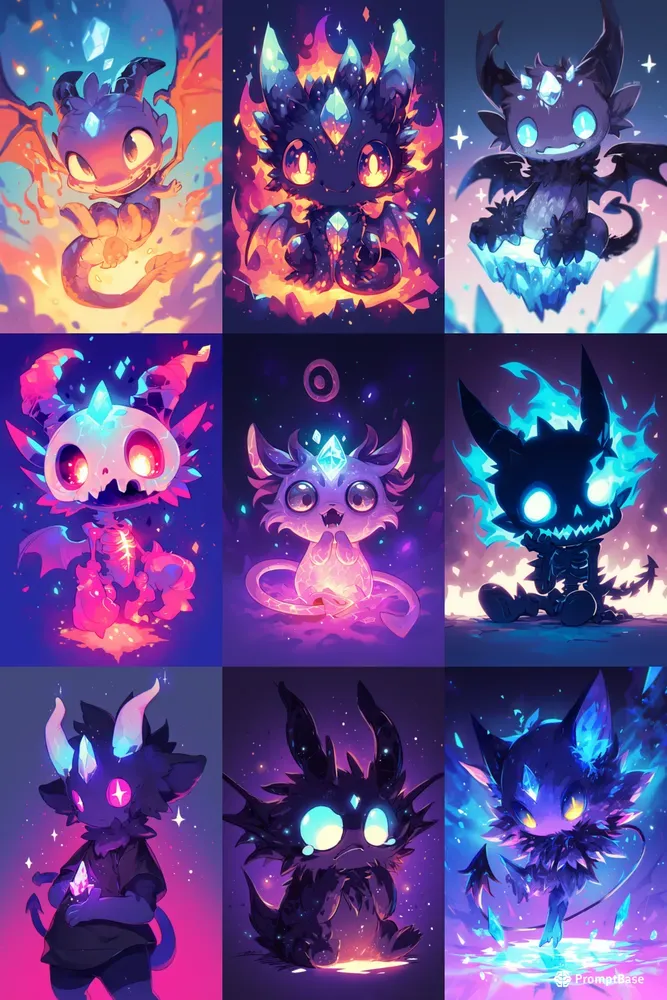 Angry Chibi Demons Midjourney Prompt | PromptBase