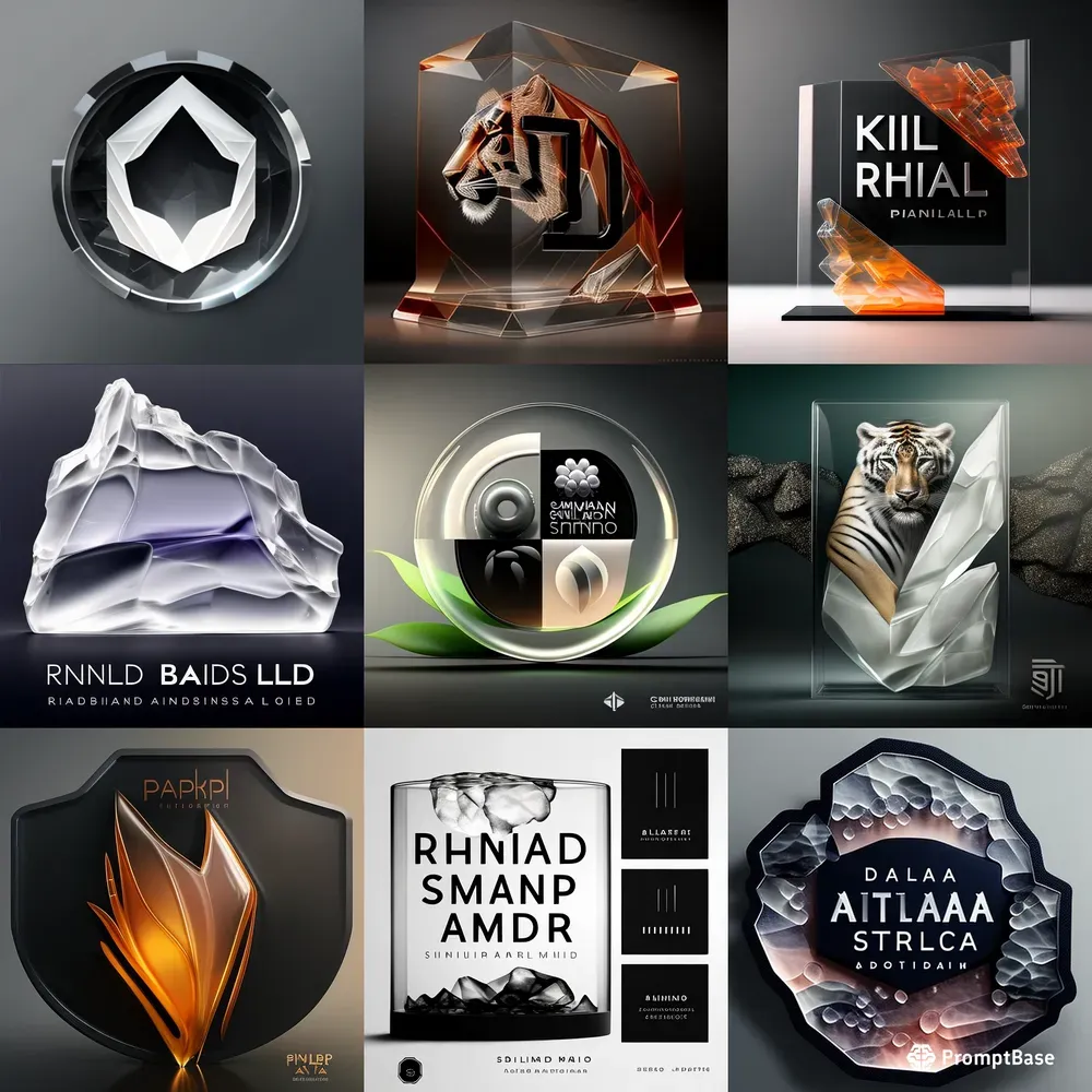 Translucent Logos Midjourney Prompt | PromptBase