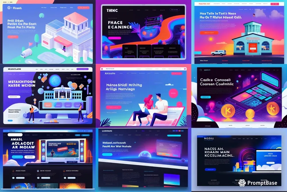 Stylish Website Designs Midjourney Prompt | PromptBase