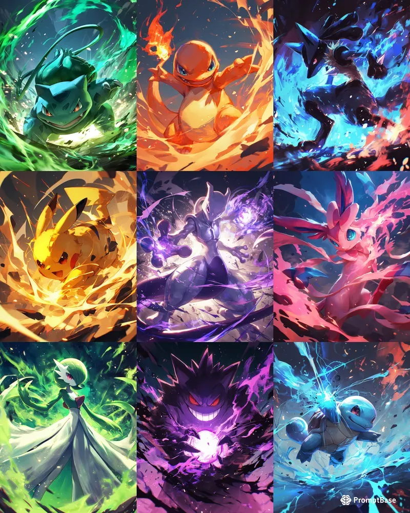 Epic Pokemon Clashes Midjourney Prompt | PromptBase