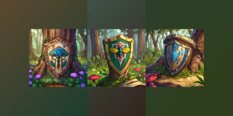 Mystical Forest Shields Leonardo Ai Prompt | PromptBase