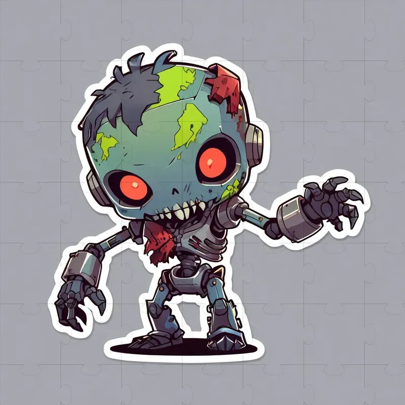 Undead Cyber Creature Sticker Designs Leonardo Ai Prompt | PromptBase