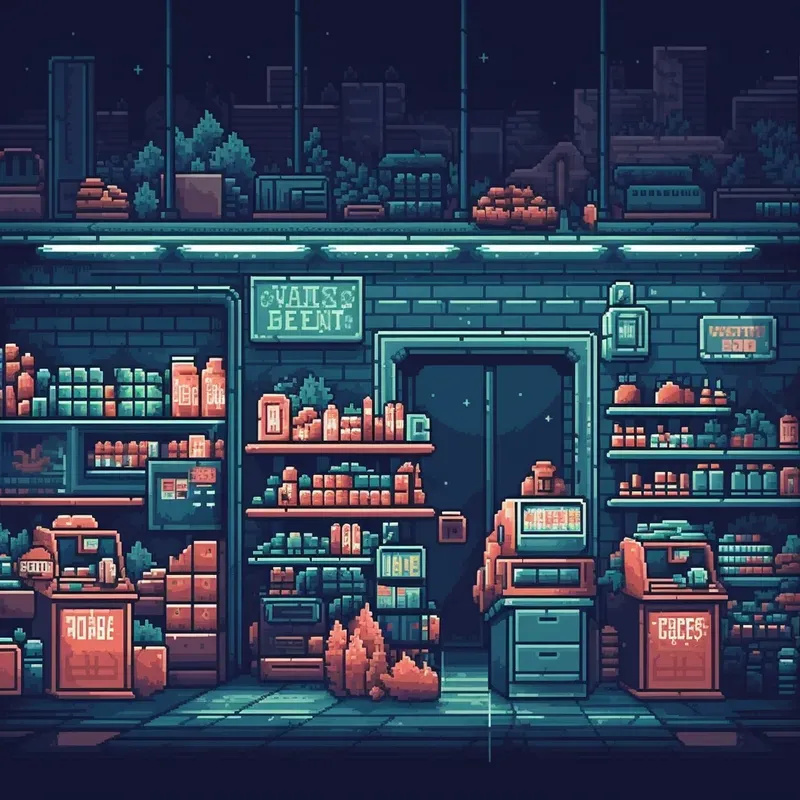 Pixel Art 8bit Old Game Environments Midjourney Prompt | PromptBase