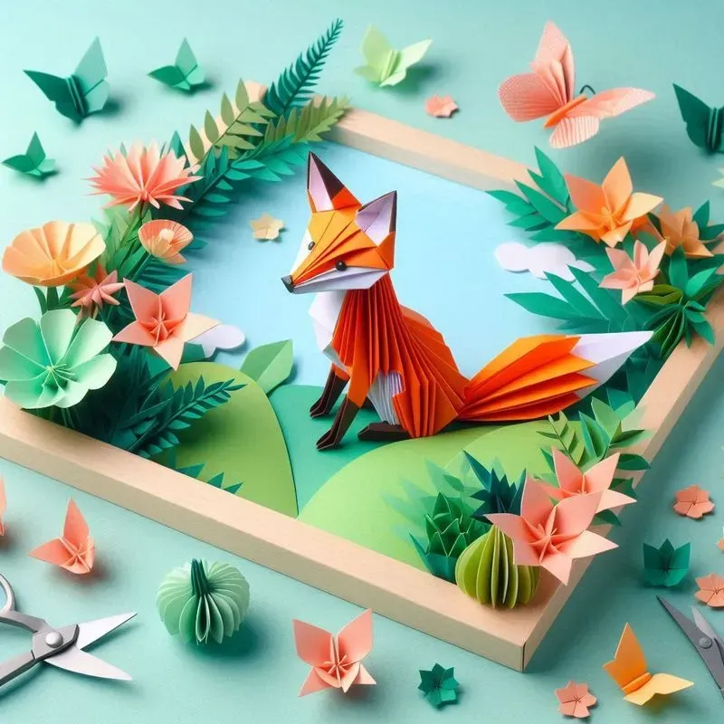 Enchanted Origami Animal Backgrounds DALL·E Prompt | PromptBase
