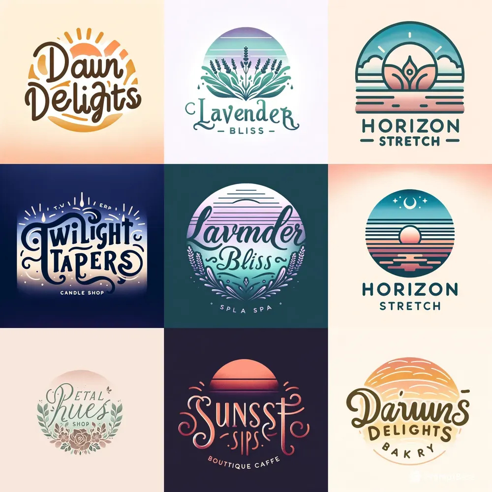 Endless Muted Gradient Logos DALL·E Prompt | PromptBase