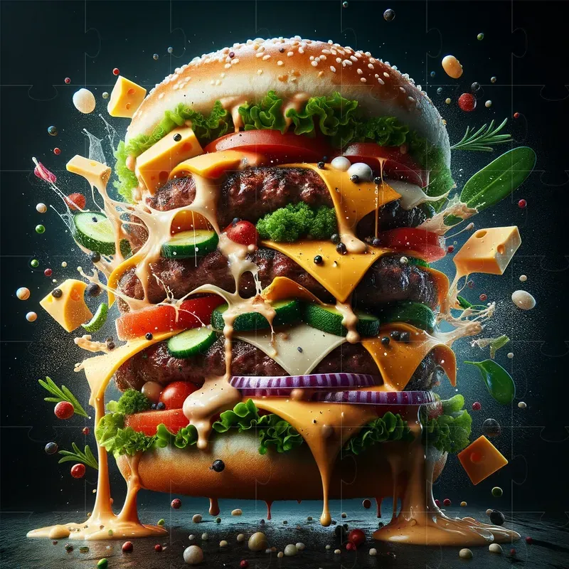 Incredible Exploding Food DALL·E Prompt | PromptBase