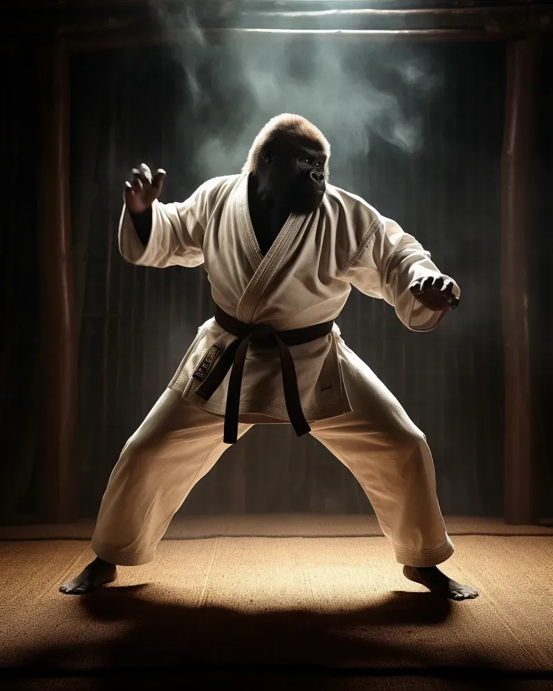Kung Fu Fighter Animals Midjourney Prompt | PromptBase