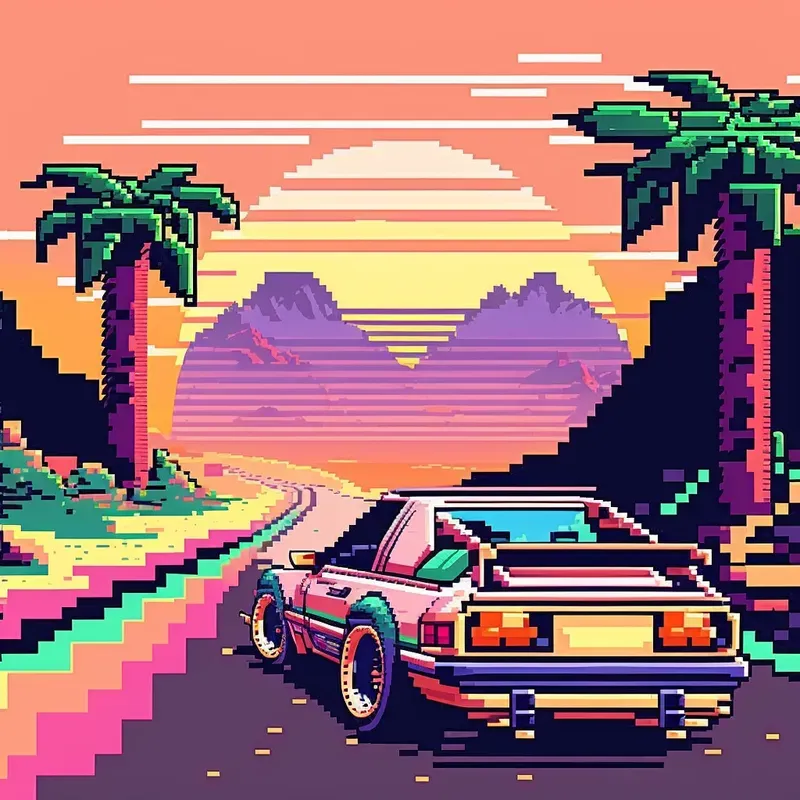 Pixel Art Retro Vintage 8 Bits Midjourney Prompt | PromptBase