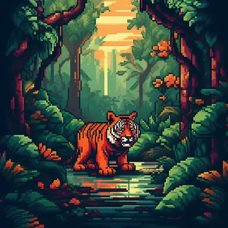 8 Bit Retro Game Graphics Midjourney Prompt | PromptBase