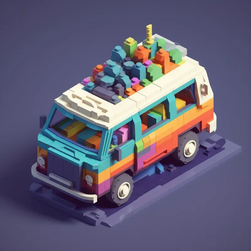 Isometric Figures Made Of Lego Midjourney Prompt | PromptBase