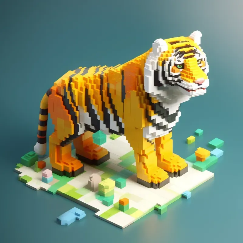 Isometric Figures Made Of Lego Midjourney Prompt | PromptBase