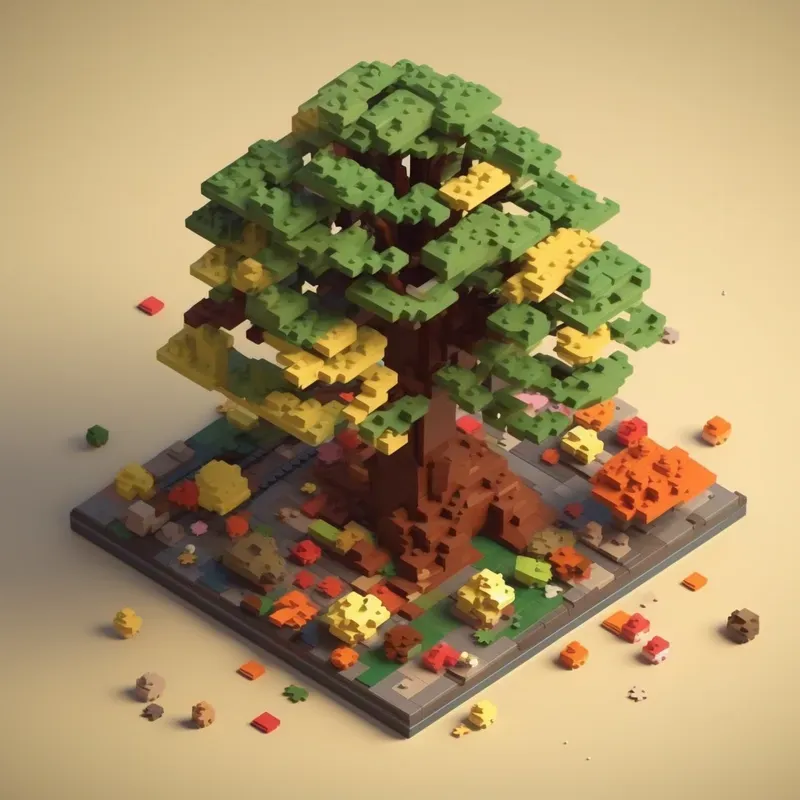 Isometric Figures Made Of Lego Midjourney Prompt | PromptBase