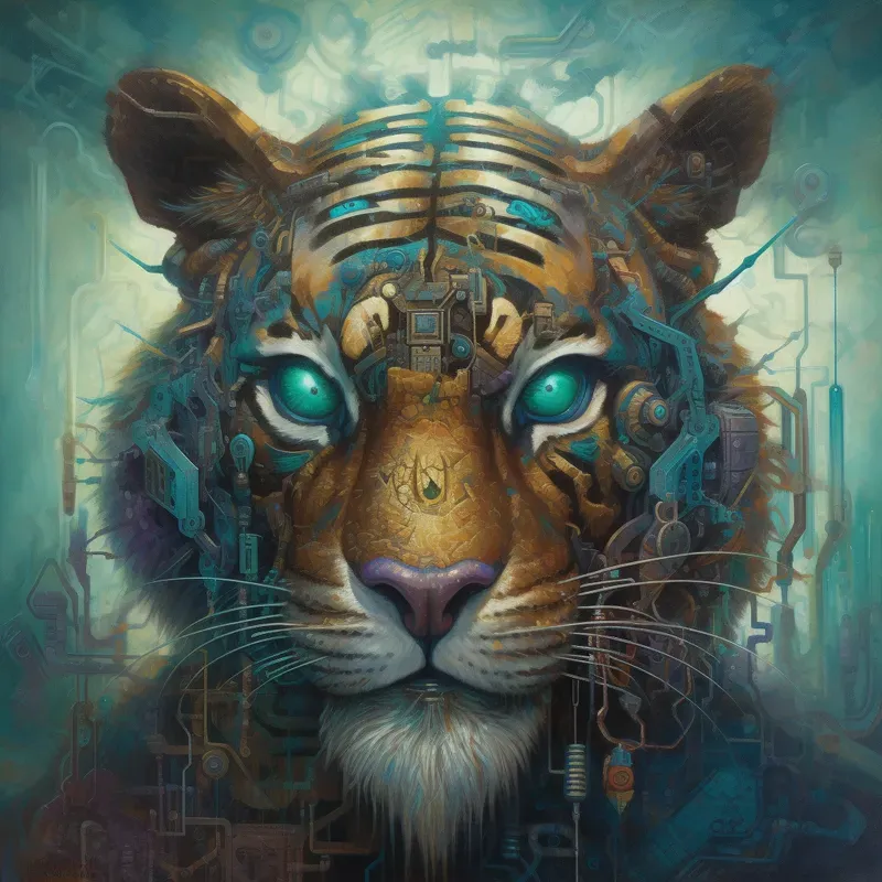 Robotic Post Modern Portraits Midjourney Prompt | PromptBase