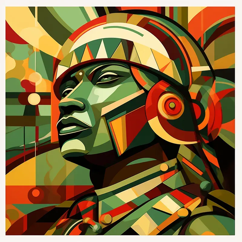 Cubist Futurist Portraits Abstract Backgrounds Midjourney Prompt ...