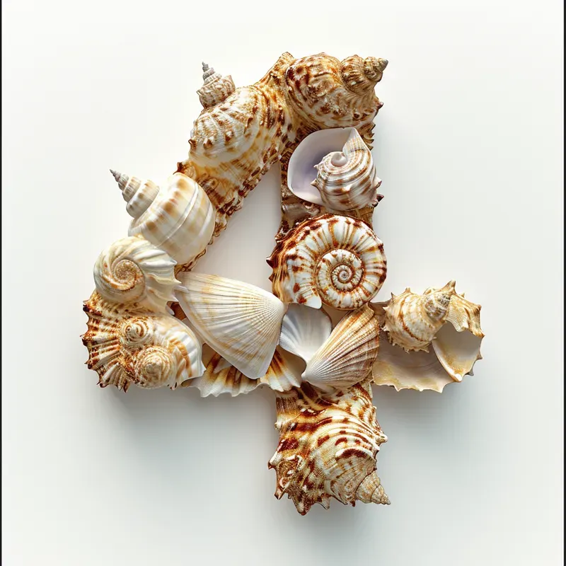 Alphabet Text Shells Letters And Numbers Midjourney Prompt | PromptBase