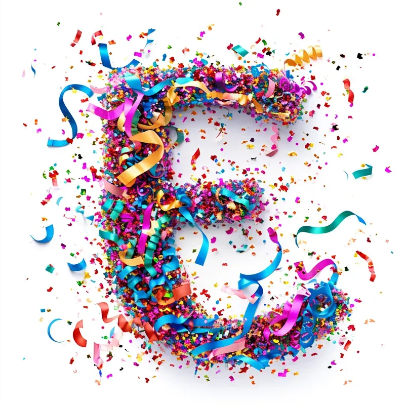 Alphabet Text Carnival Confetti Letters Midjourney Prompt | PromptBase